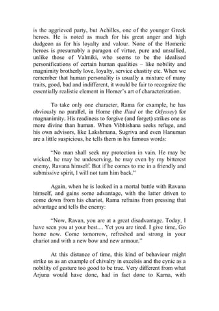 Comparative study between Homer and Valmiki | PDF