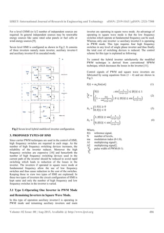 Comparative study of hybrid and cascaded h bridge | PDF | Technology & Computing