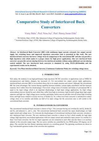 Comparative Study of Interleaved Buck Converters | PDF