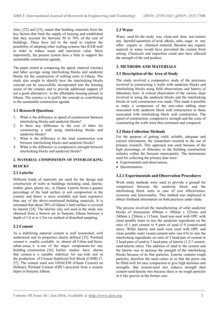 Comparative study of interlocking and sandcrete blocks for building ...