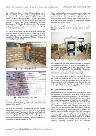 Comparative study of interlocking and sandcrete blocks for building ...