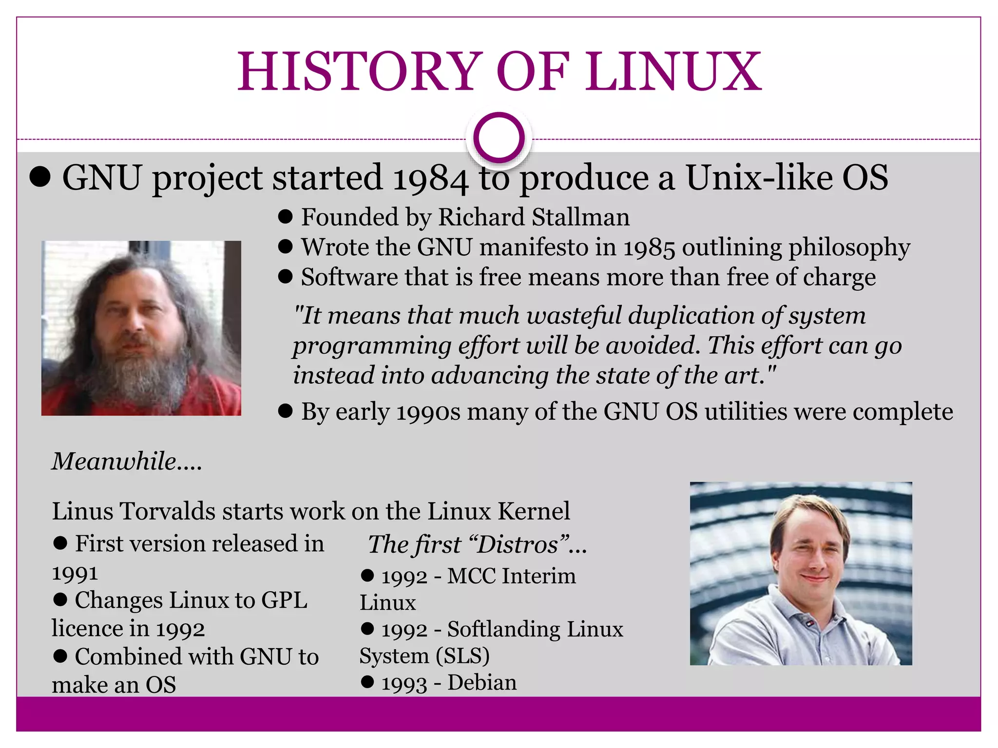 Comparative study of Linux and Windows | PPTX