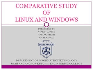 Comparative study of Linux and Windows | PPT