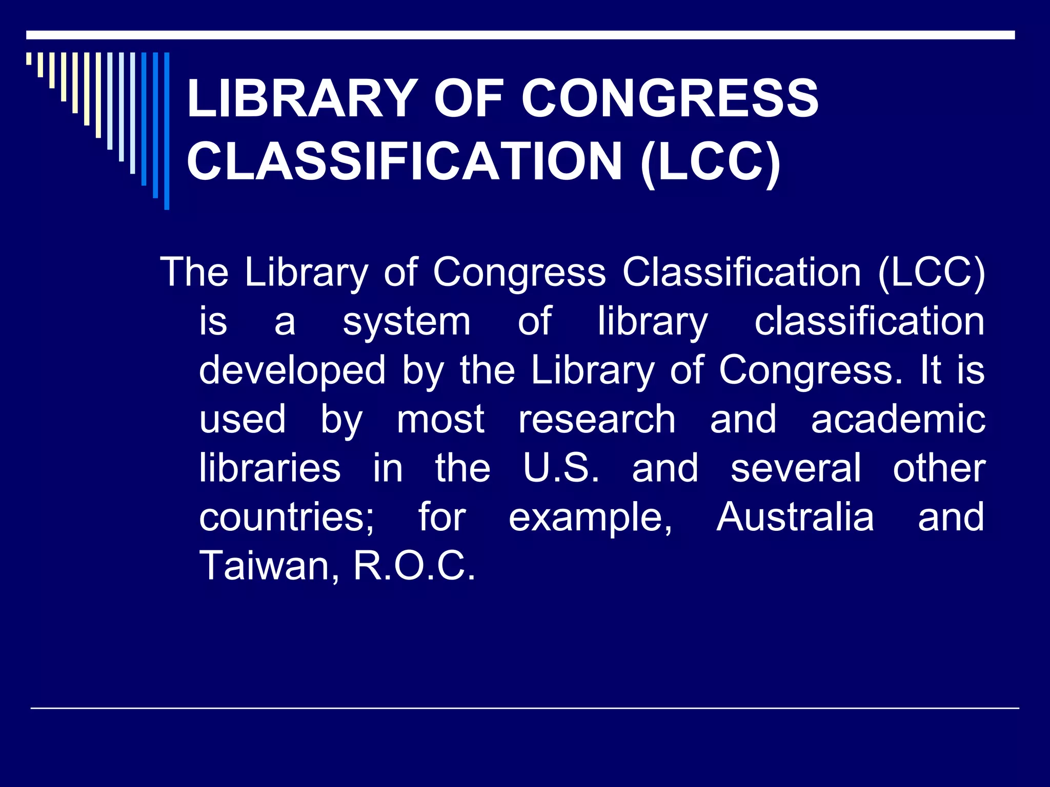 Comparative study of major classification schemes | PPT