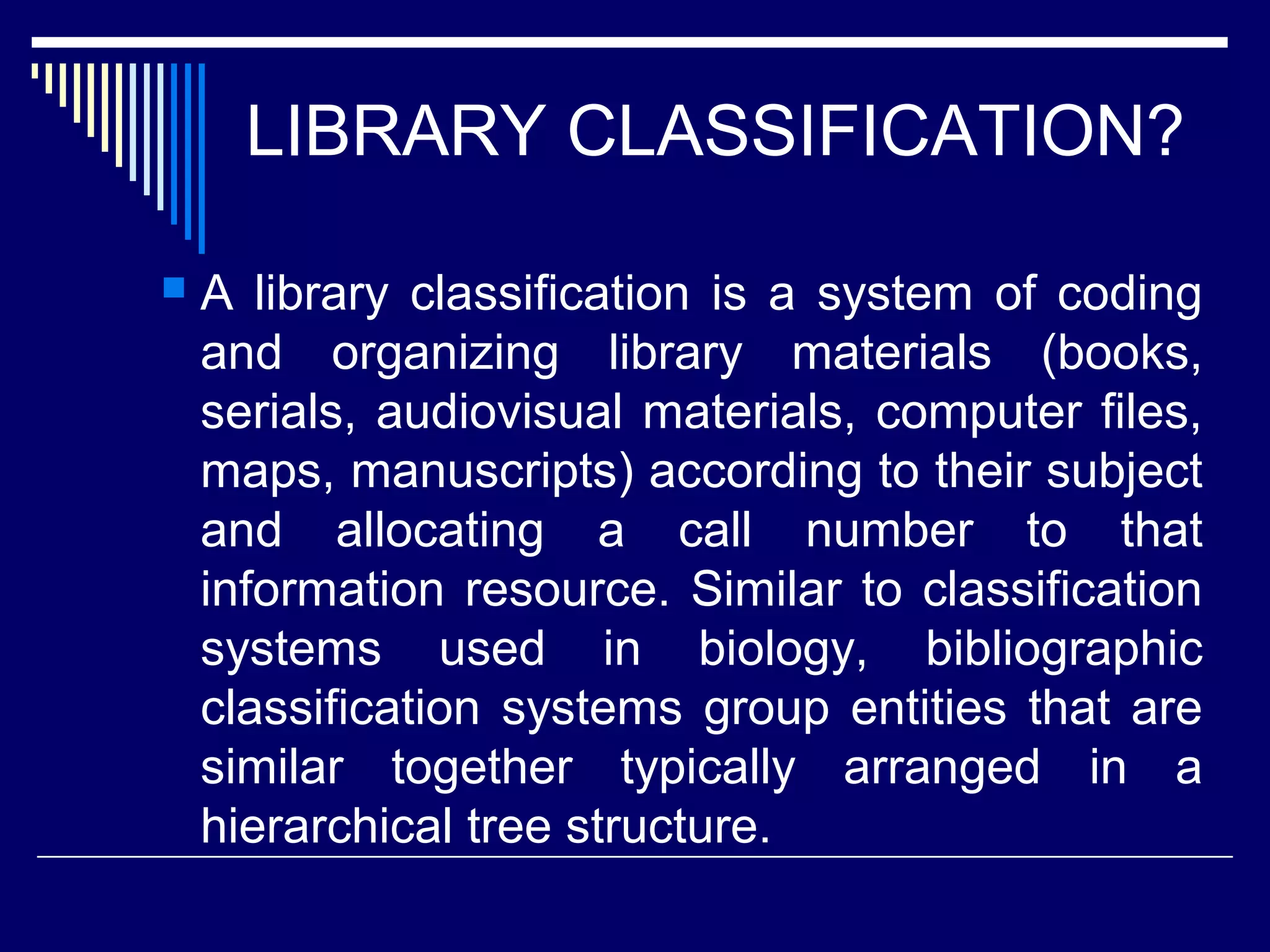 Comparative study of major classification schemes | PPT