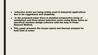 Comparative Study of Multiphase and Three Phase Induction PAPER PPT ...