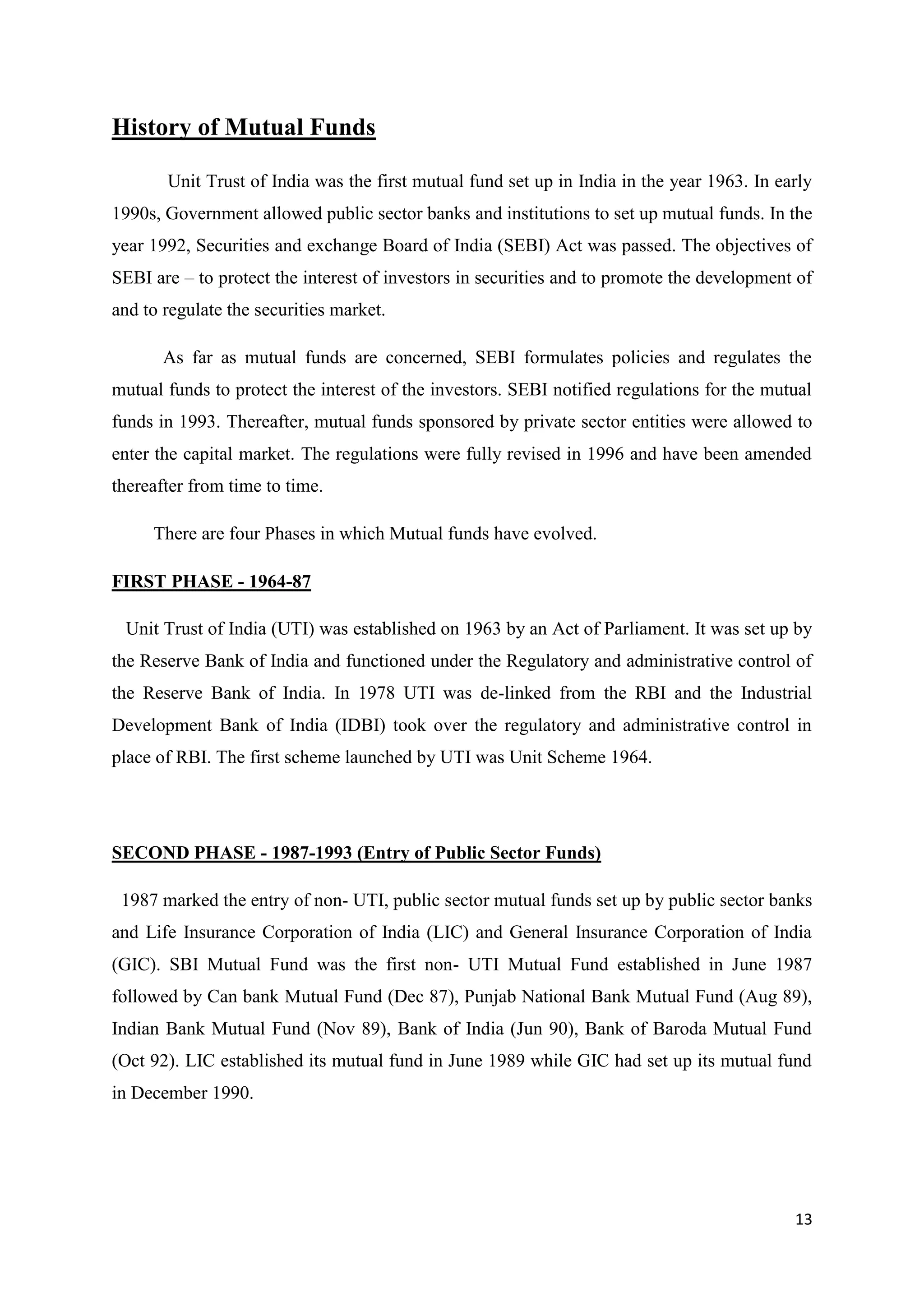 Comparative study of mutual funds in india | PDF