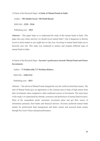 Comparative study of mutual funds in india | PDF
