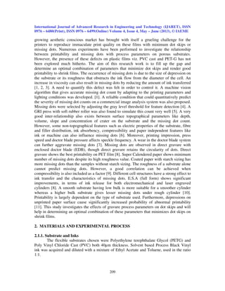 Comparative study of printability analysis on pvc cast and pet g films ...