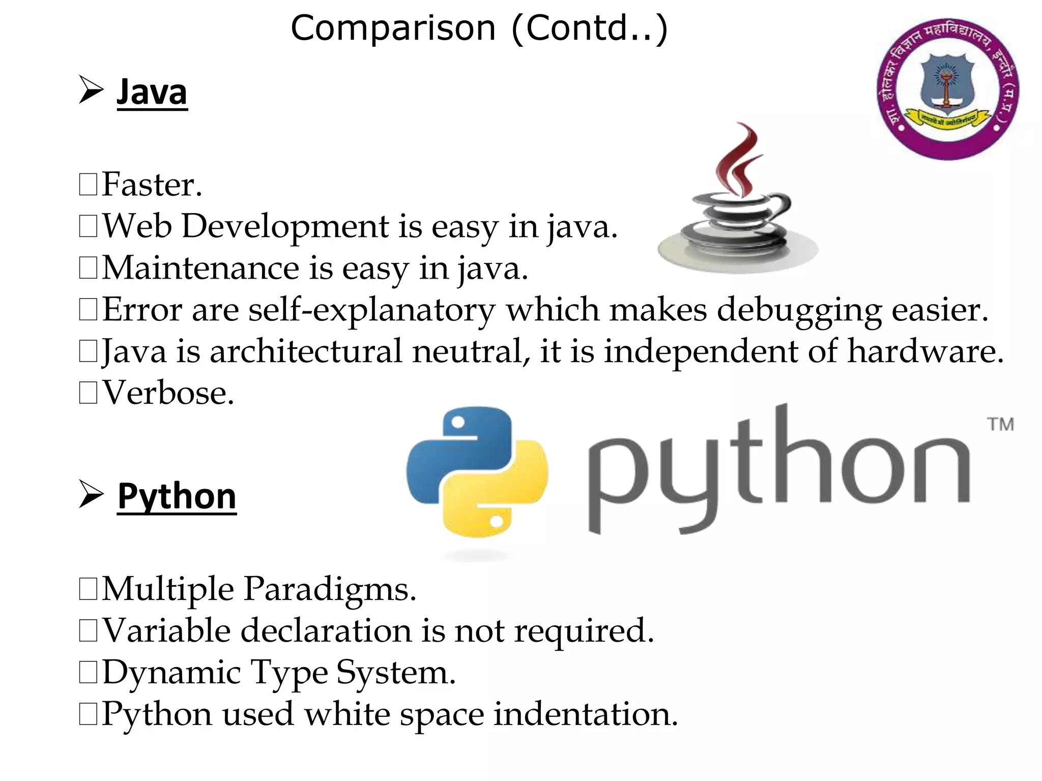 Comparative study of programming languages | PPTX