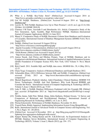 Comparative study of relational and non relations database performances ...