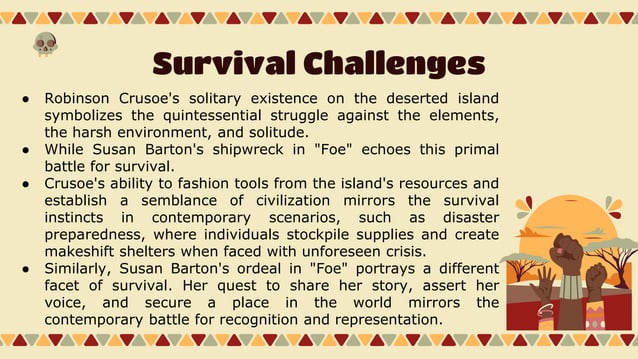 Comparative study of ‘Robinson Crusoe’ and ‘Foe’.pptx | Fiction | Books ...