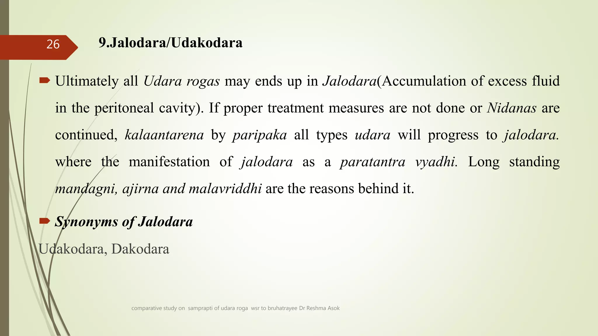 Comparative study of udara samprapti | PPTX