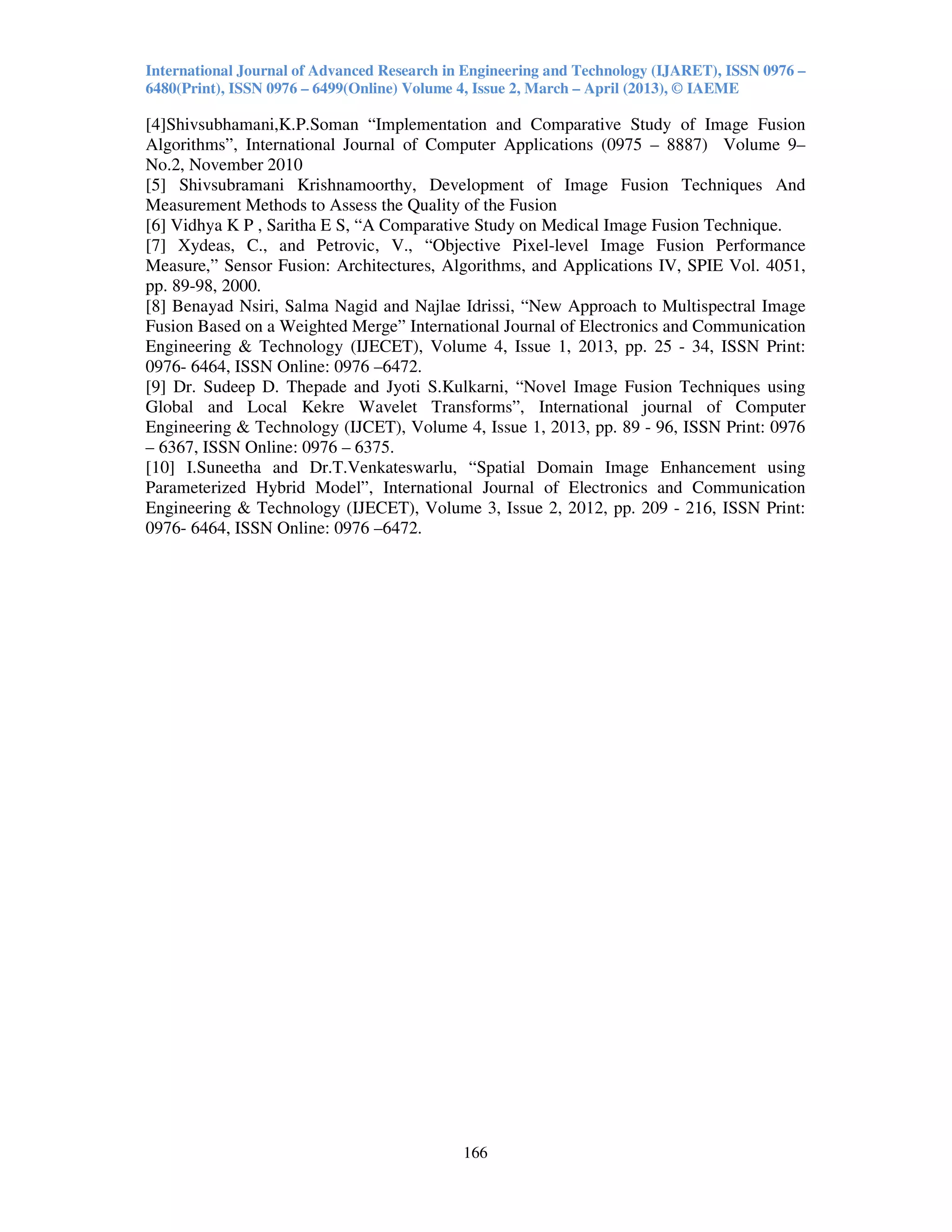 Comparative study on image fusion methods in spatial domain | PDF