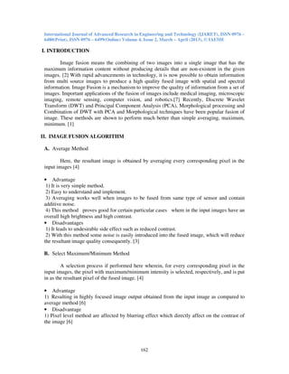 Comparative study on image fusion methods in spatial domain | PDF