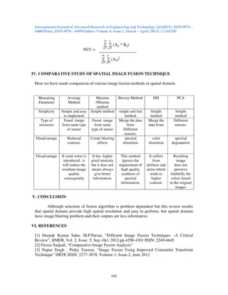 Comparative study on image fusion methods in spatial domain | PDF