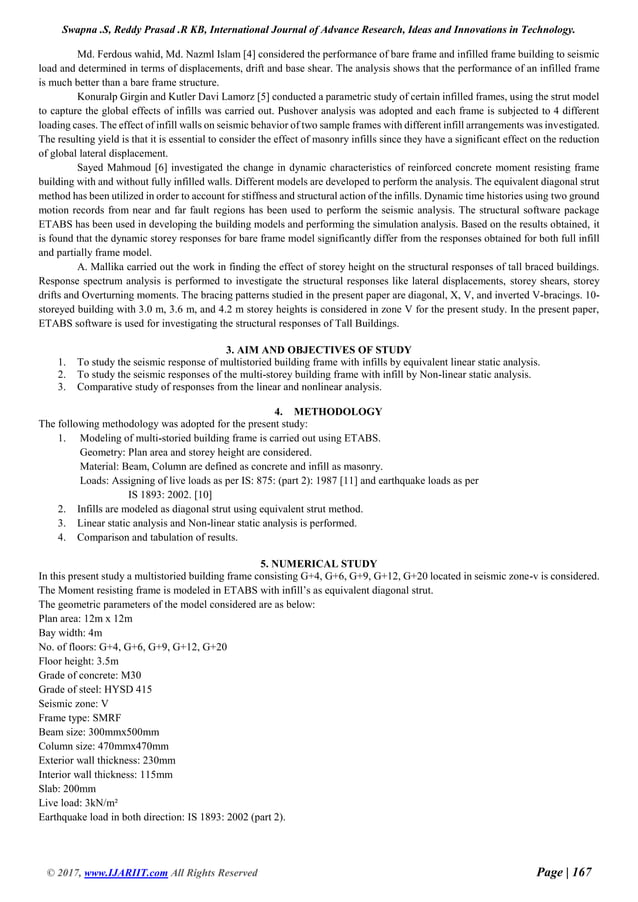 Comparative study on multistoried building using linear and non linear ...