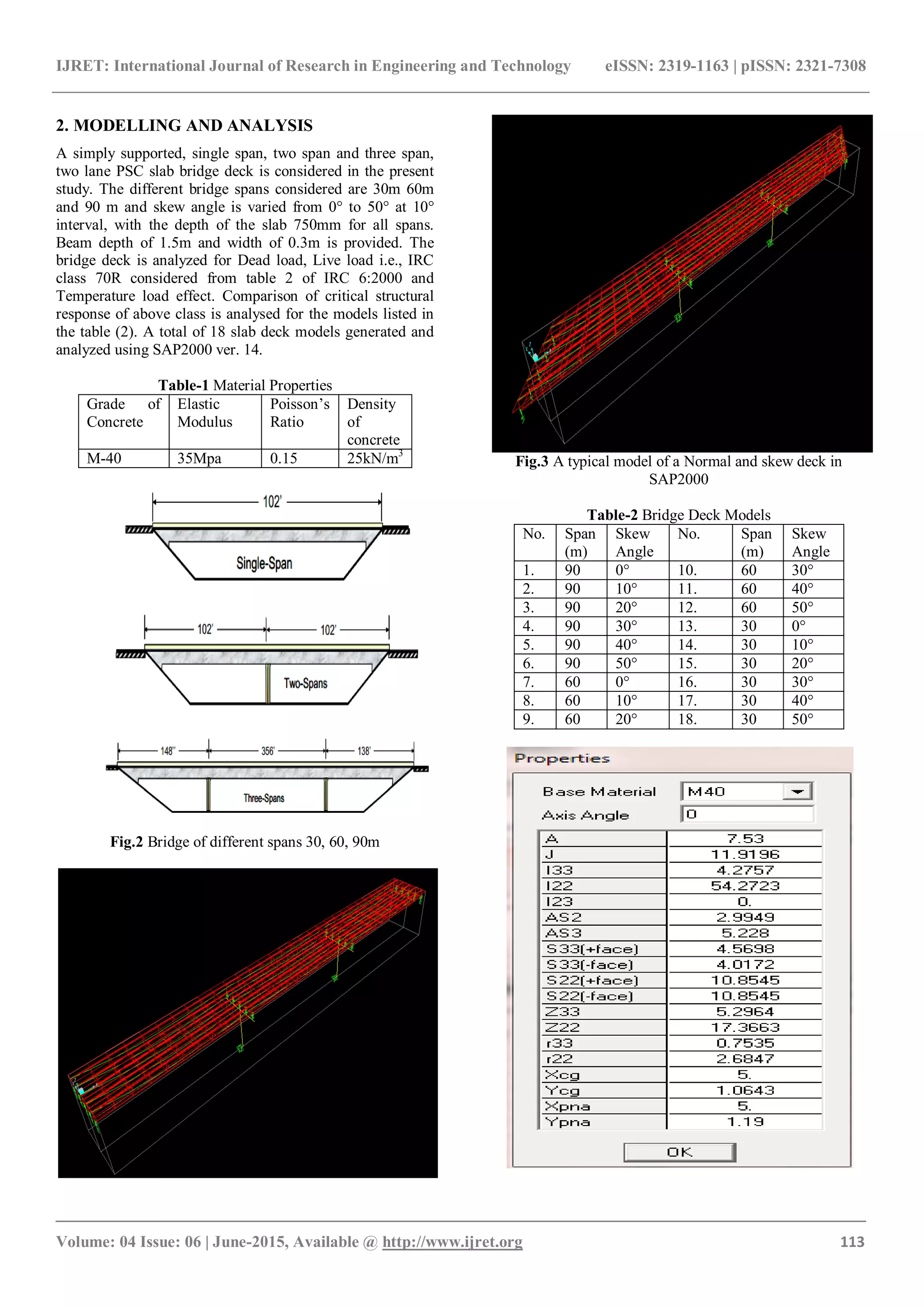 Comparative study on normal and skew bridge of psc box girder | PDF