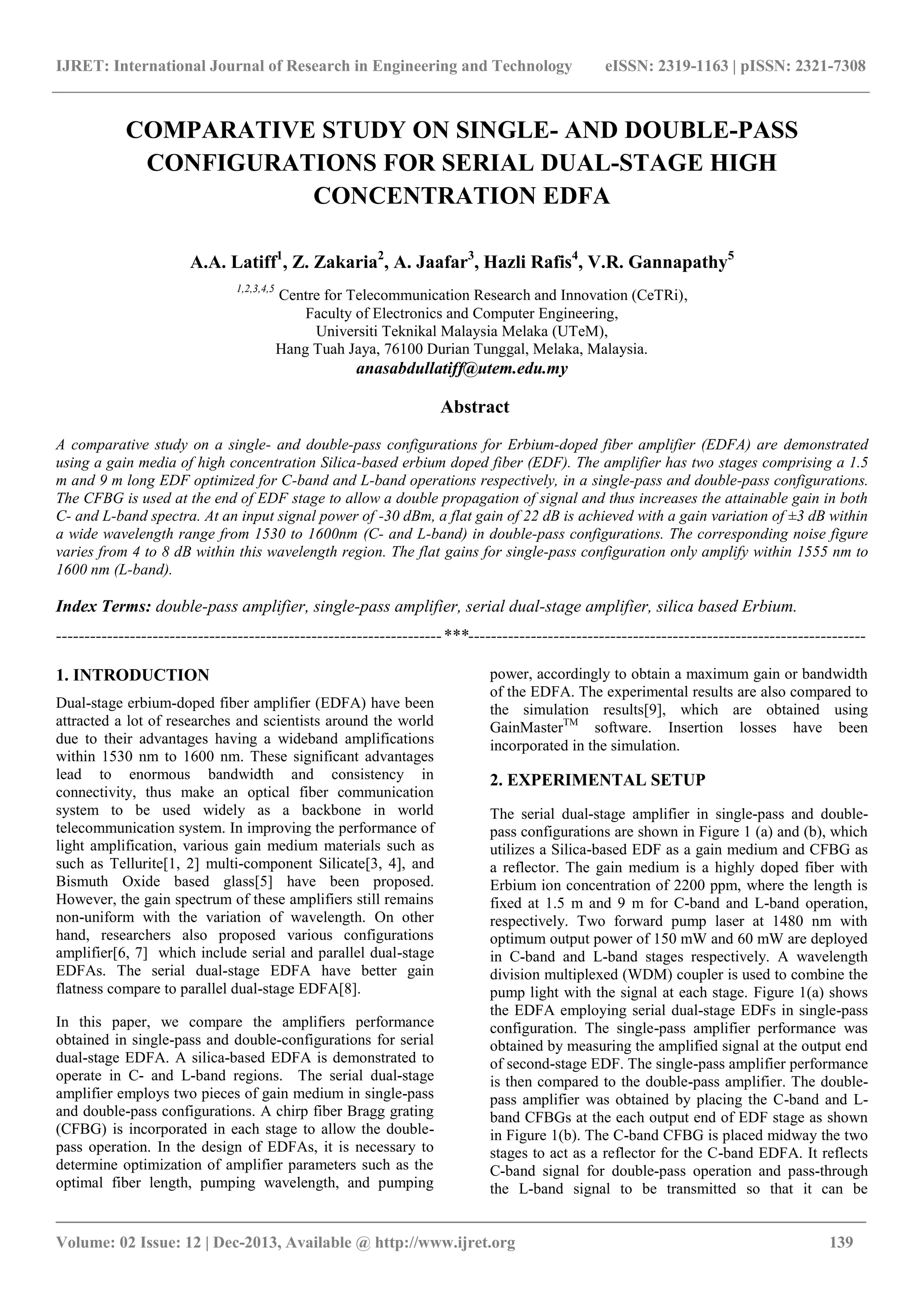 Comparative study on single and double-pass configurations for serial ...