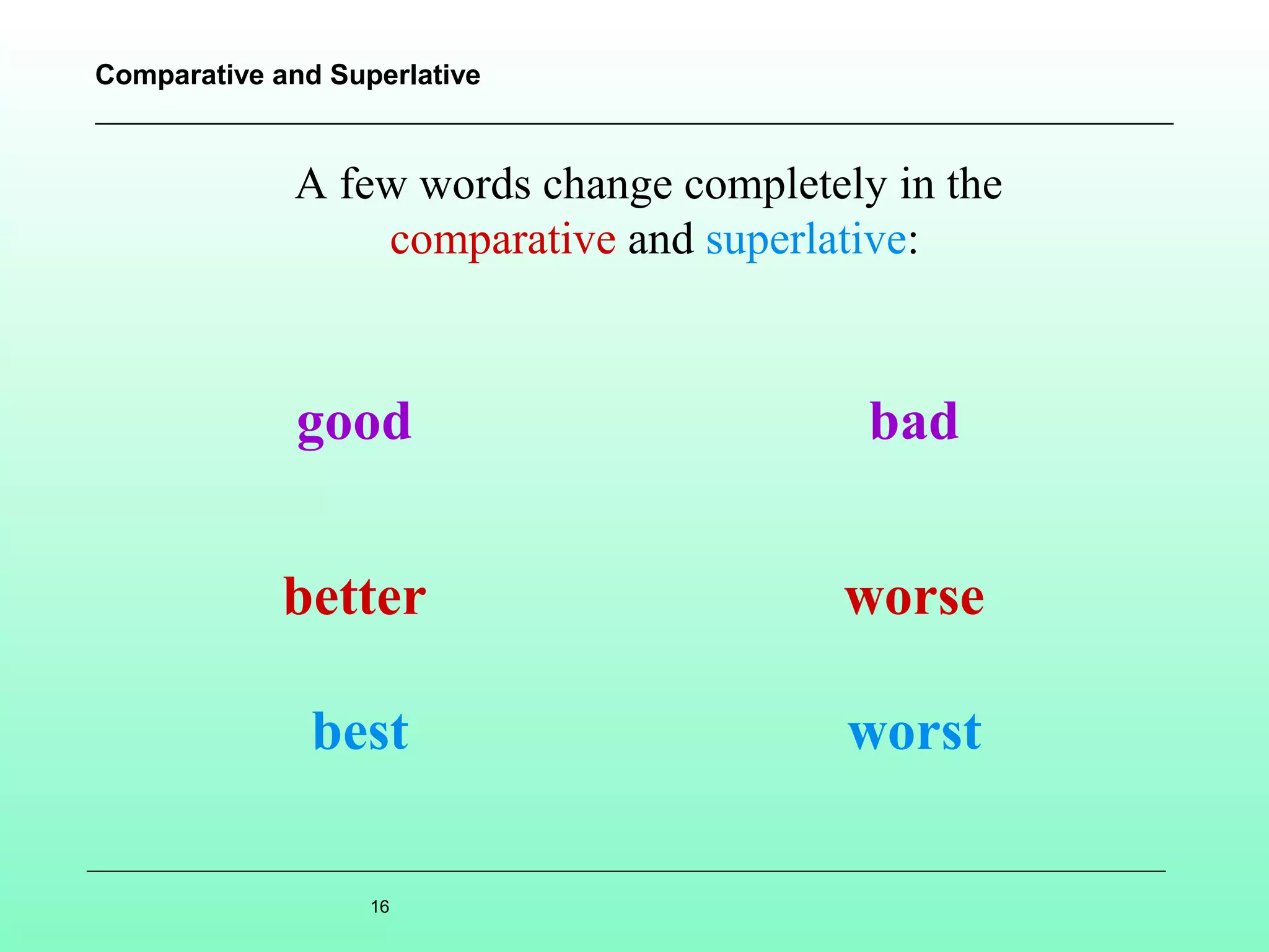Comparatives and superlatives, How to do it! | PPT