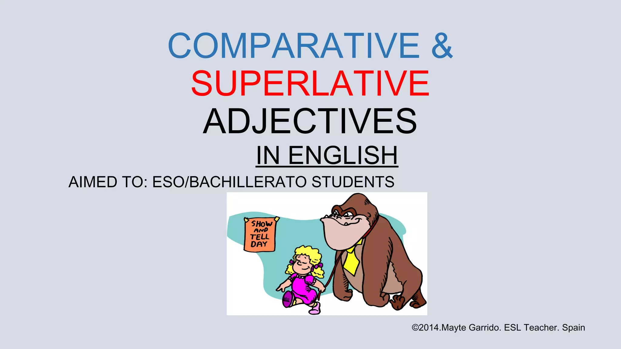 Comparative & superlative adjectives in English | PPT