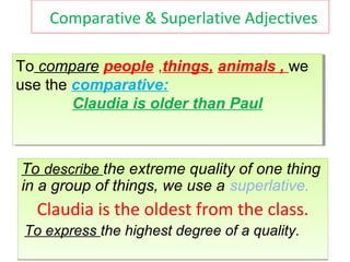 Comparative & superlative adjectives | PPT