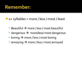 Comparative + superlative adjectives | PPT