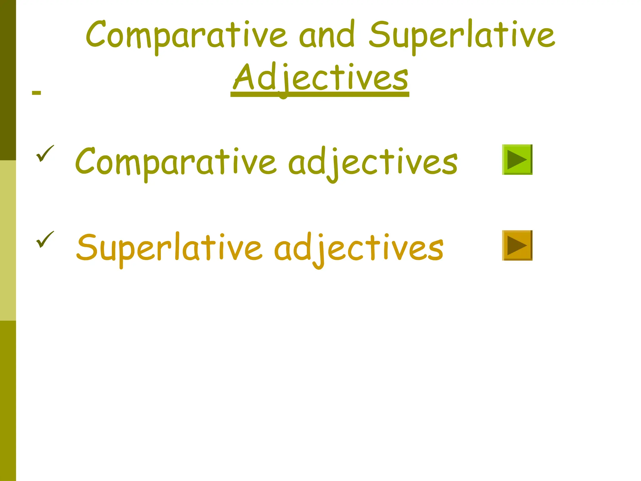 Comparative Superlative como se usan class ingles | PPT