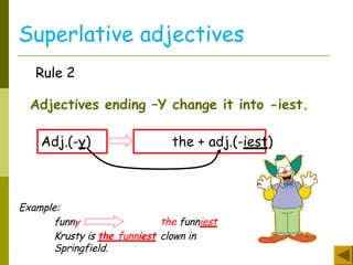 Comparative Superlative como se usan class ingles | PPT