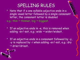 comparative and superlative adjectives adverbs | PPT