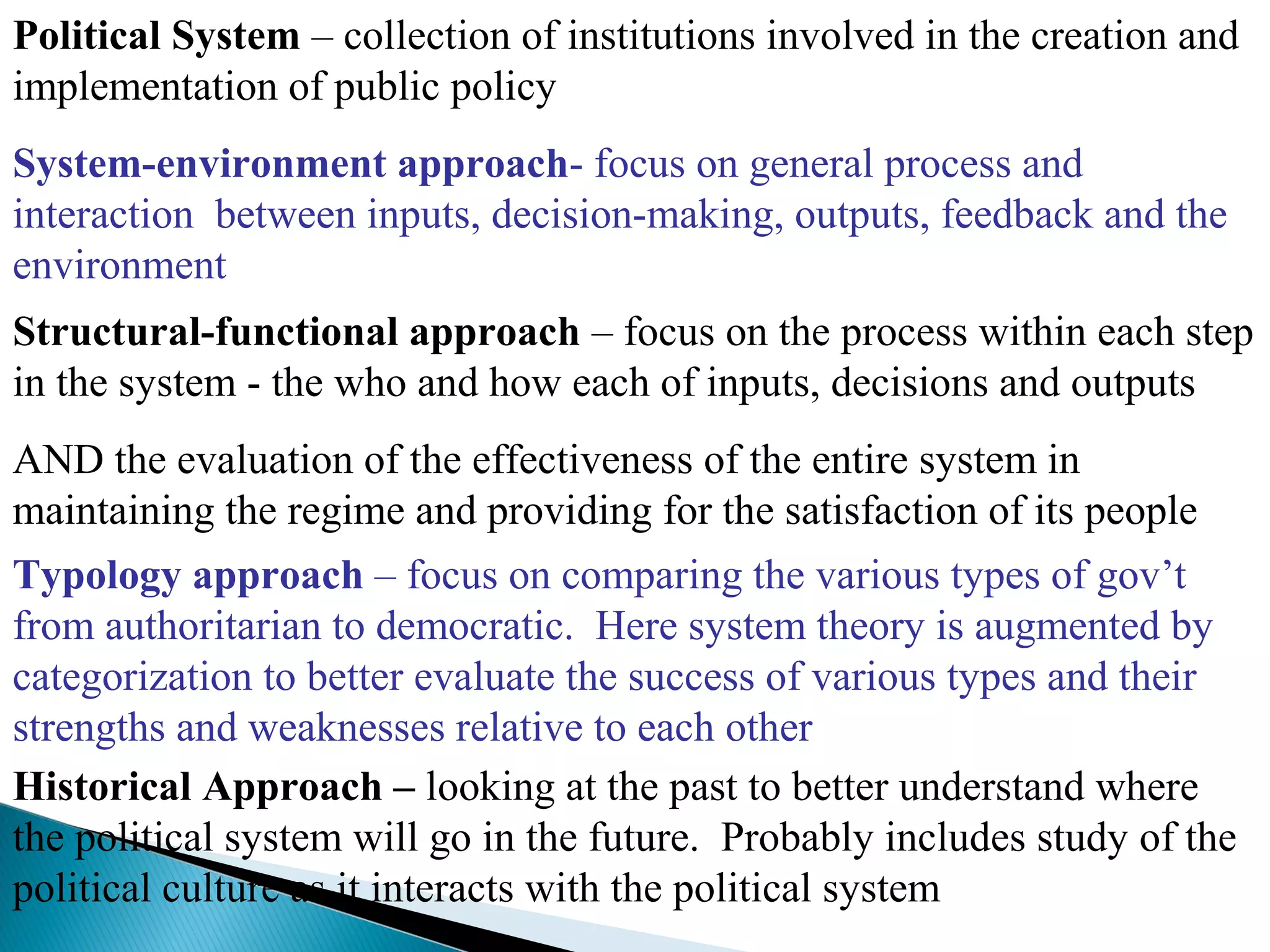 Comparative Government theory and structure | PPT