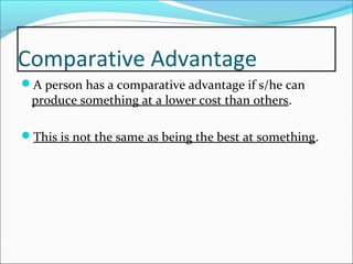 Comparative vs absolute advantage | PPT