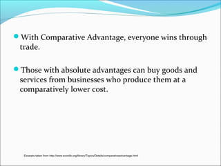 Comparative vs absolute advantage | PPT