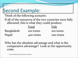 Comparative vs absolute advantage | PPT