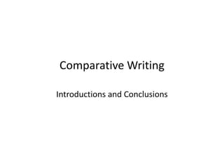 Comparative Writing | PPT