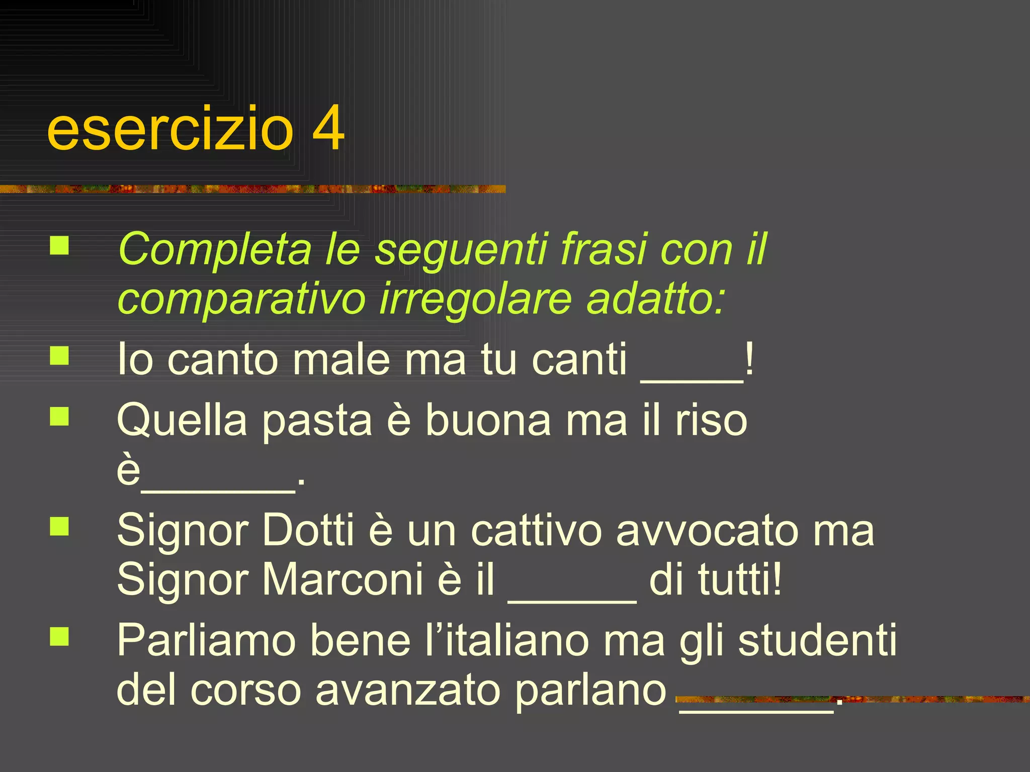 Comparativi In Italiano | PPT