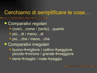 Comparativi In Italiano | PPT