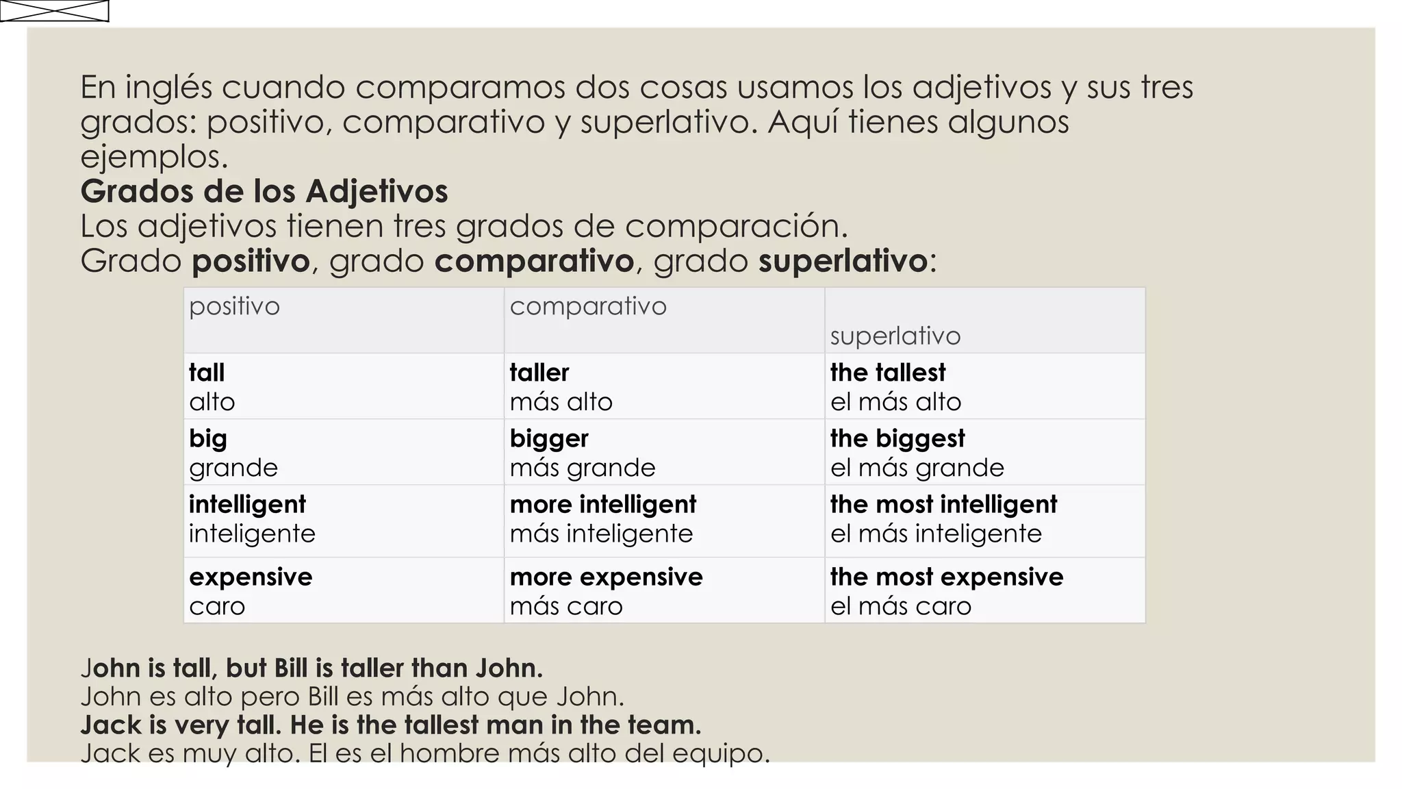 Comparativos y superlativos | PPT
