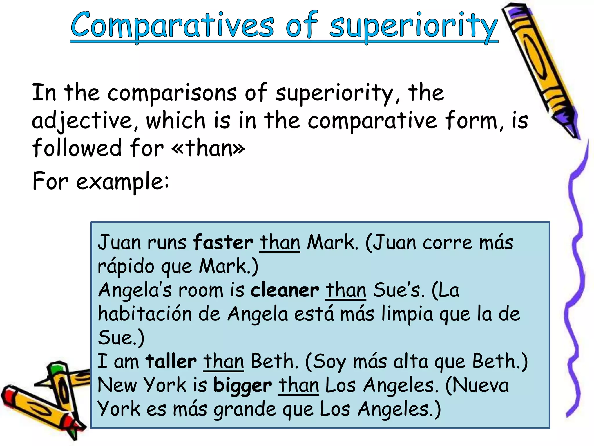 Comparative and superlative adjectives | PPTX