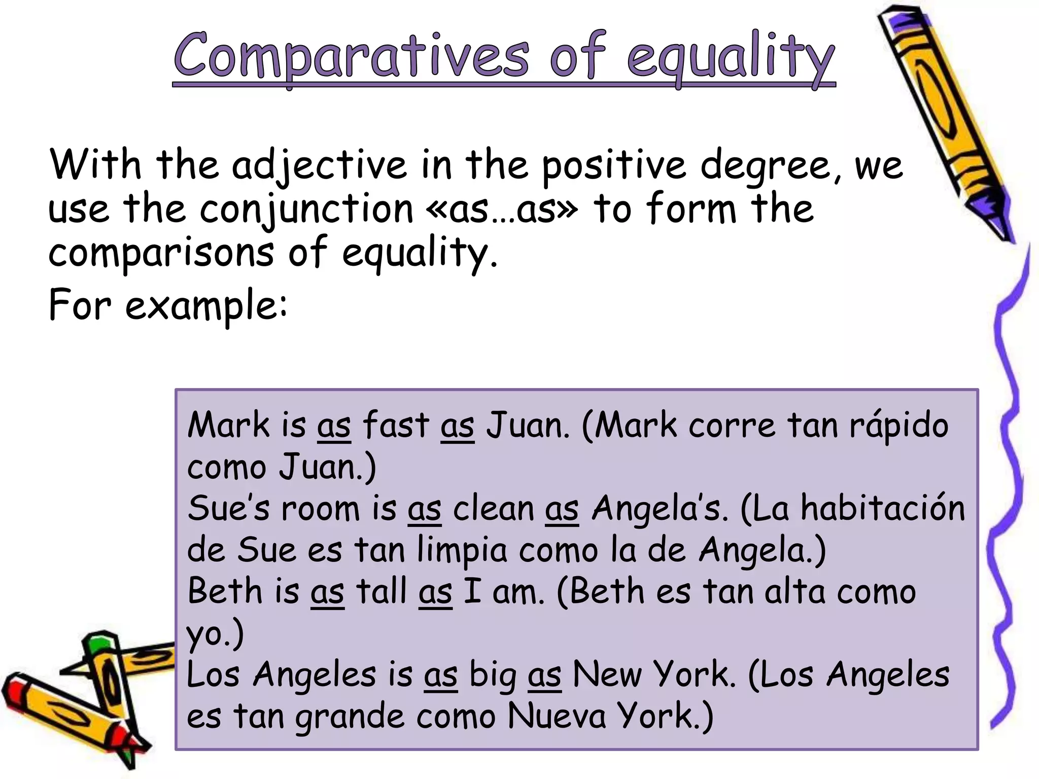 Comparative and superlative adjectives | PPTX