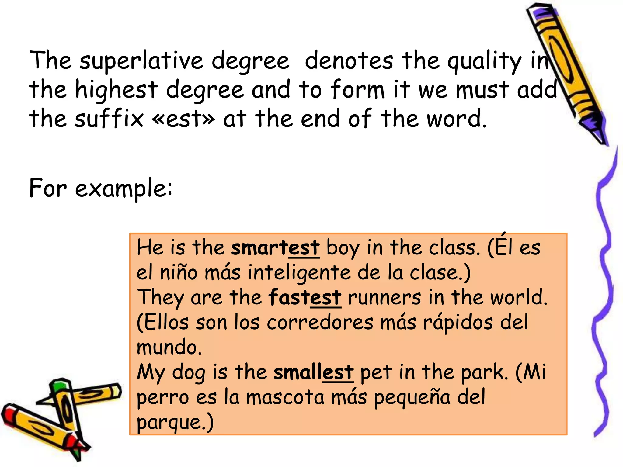 Comparative and superlative adjectives | PPTX