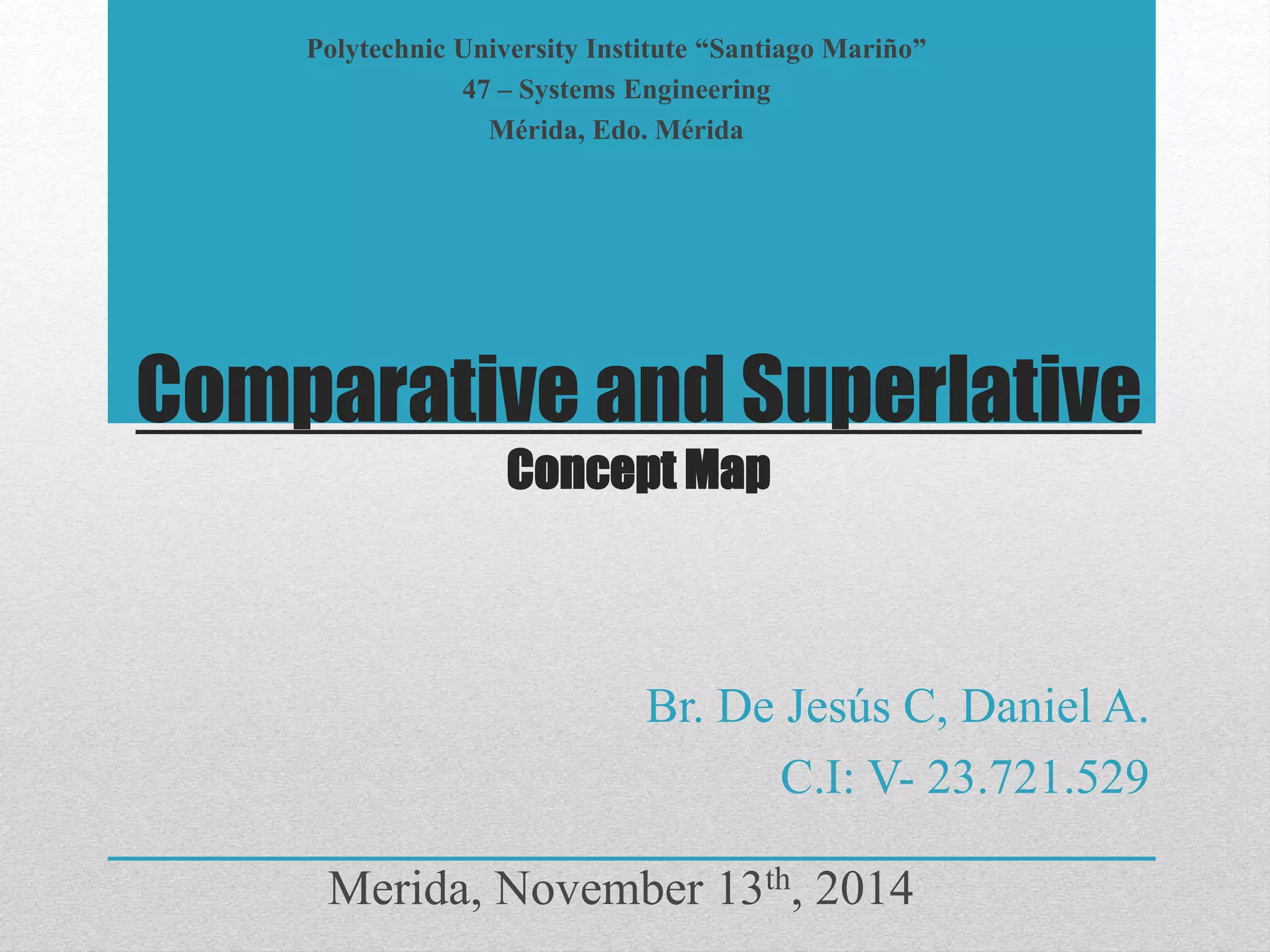 Comparatives and Superlative - Concept Map | PPT