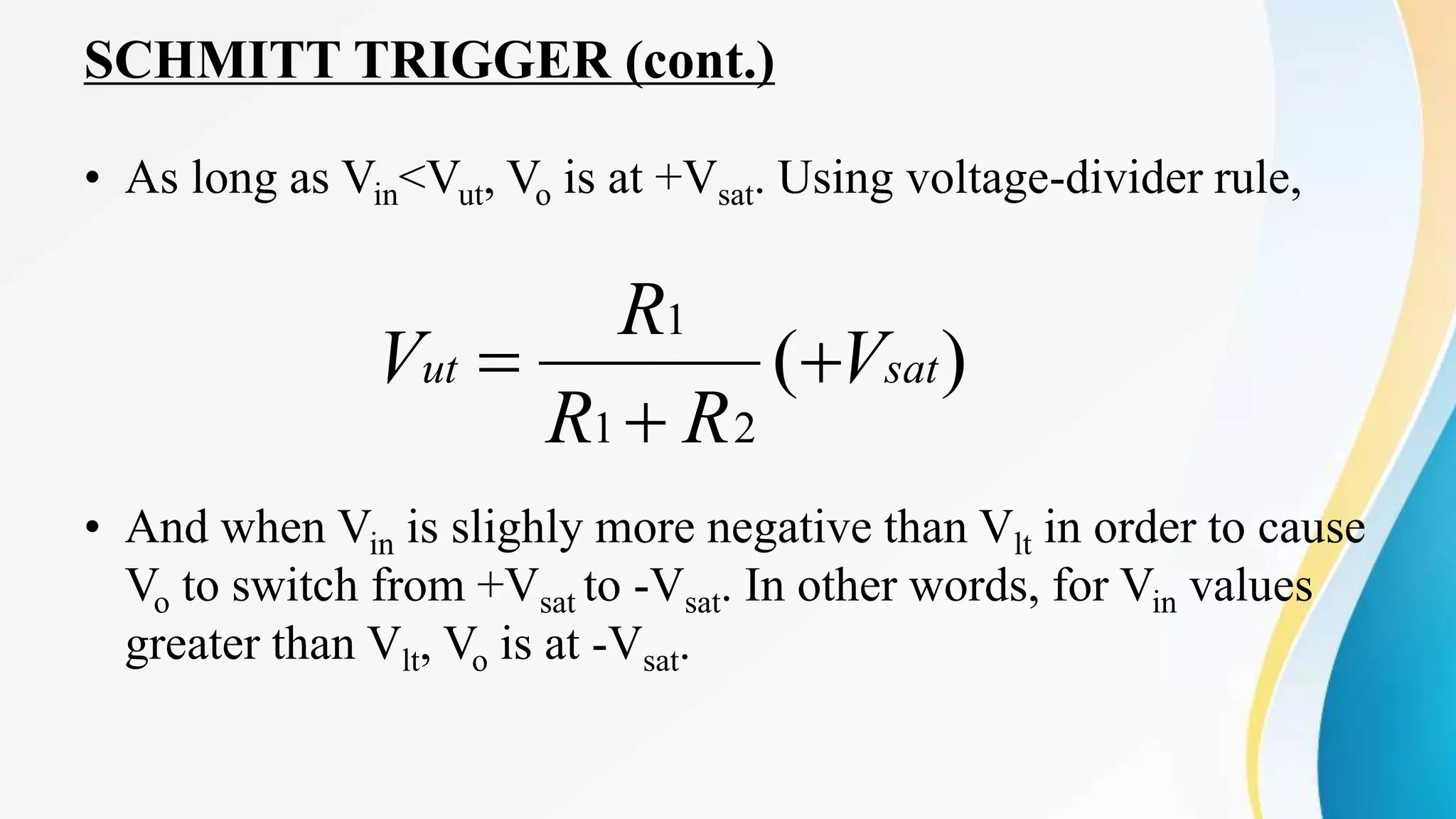 Comparator, Zero Crossing Detector and schmitt trigger using opamp | PPTX