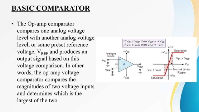 Comparator, Zero Crossing Detector and schmitt trigger using opamp | PPTX | Digital Audio ...