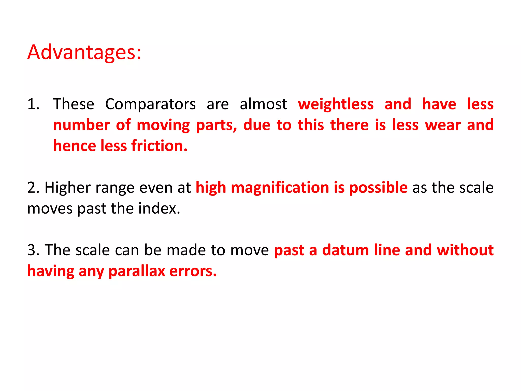Comparators,Mechanical Measurement,Metrology | PPTX