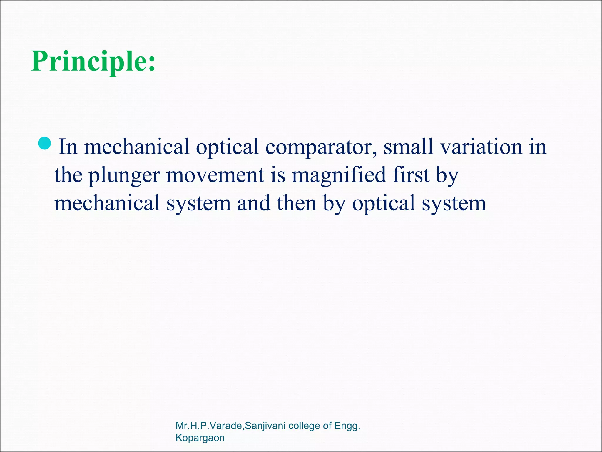 Comparators: mechanical | PPT