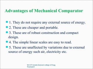 Comparators: mechanical | PPT