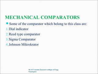 Comparators: mechanical | PPT