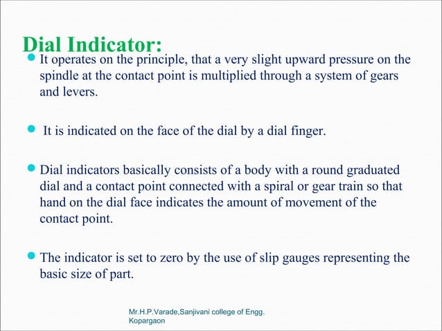 Comparators: mechanical | PPT