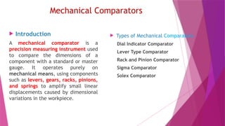 comparators ppt 1.pptx [ mechanical engineering] | PPTX